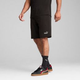 Trainingsshorts Puma "ESS 2 COLOR NO. 1 LOGO SHORTS 10" TR", Herren, Gr. L, N-Gr, schwarz (Puma schwarz), Sweatware, Obermaterial: 68% Baumwolle, 32% Polyester, bedruckt, regular fit ca. Mitte Knie, Hosen
