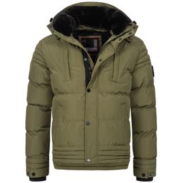 Winterjacke Alessandro Salvarini "ASFabiano", Herren, Gr. XXL (56), gr&uuml;n (olive), Obermaterial: 100% Polyester. Innenseite: 100% Polyester, Jacken Winterjacke, mit warmem Teddyfell und abnehmbarer Kapuze