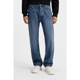 Regular-fit-Jeans HUGO BLUE "Jonah", Herren, Gr. 32, Länge 32, blau (navy416), Denim/Jeans, Obermaterial: 100% Baumwolle, unifarben, regular fit lang, Jeans, regular fit