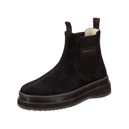 Snowboots Gant "Gant Stiefel Veloursleder/Textil", Damen, Gr. 38, dunkelbraun, Textil, Veloursleder, Schuhe