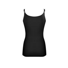 Shapingtop MAGIC BODYFASHION, Damen, Gr. L, schwarz, Obermaterial: 83% Polyamid, 17% Elasthan, unifarben, figurbetont hüftbedeckend, tiefer Rundhals, Tops, mit verstellbaren Schulterträgern