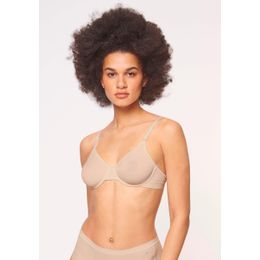 B&uuml;gel-BH Triumph "Micro Fun W", Damen, Gr. 75, Cup B, beige, Microtouch, Obermaterial: 82% Polyamid, 18% Elasthan (LYCRA), bedruckt, leicht gl&auml;nzend, unifarben, BHs B&uuml;gel-BH, nahtlos vorgeformte Cups