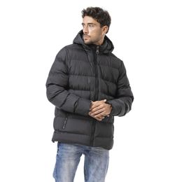 Cipo & Baxx Winterjacke CIPO & BAXX "Jacke", Herren, Gr. L, schwarz, 100% Polyester, unifarben, regular fit normal, Jacken Winterjacke, im Steppdesign