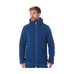 Softshelljacke Killtec "Herren Softshelljacke", Herren, Gr. 3XL, blau (dunkelblau), Oberseite: 100% Polyester;Rückseite: 100% Polyester, Jacken Softshelljacke, Wasserabweisende Softshelljacke mit Fleece, abnehmbarer Kapuze