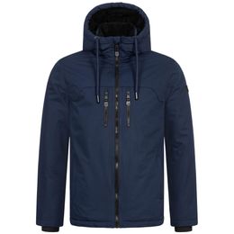 Winterjacke Alessandro Salvarini "ASMori", Herren, Gr. XXL, blau (navy), Obermaterial: 100% Polyester. Innenseite: 100% Polyester, Jacken Winterjacke, mit warmem Teddyfell