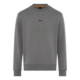 Sweatshirt BOSS Orange "WeSmallcrew", Herren, Gr. S, open grau062, Sweatware, Obermaterial: 100% Baumwolle, relaxed fit, Rundhals, eingesetzt Bündchen, Sweatshirts, mit Logo auf der Brust