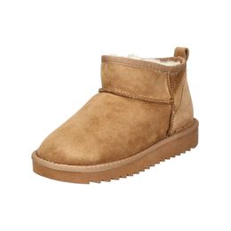 Snowboots Ara "Ara Stiefel Veloursleder/Textil", Damen, Gr. 37, braun (cognac), Textil, Veloursleder, Schuhe