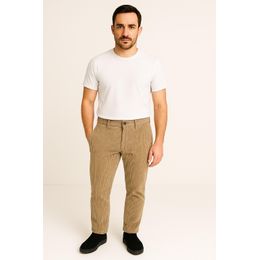 Cordhose Selected Homme "SLHREG-TAPERED MATT CORD PANTS", Herren, Gr. 31, Länge 34, grau (desert taupe), Web, Obermaterial: 85% Baumwolle, 13% Viskose, 2% Elasthan, unifarben, schmal, Hosen