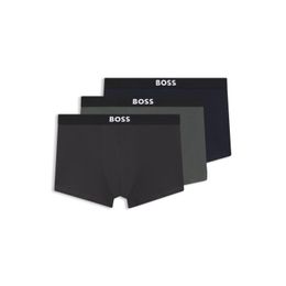 BOSS Herren Trunk "3P Trunk BOSS ONE", Gr. Sopen miscellaneous 973, Jersey, Obermaterial: 95% Baumwolle, 5% Elasthan, Unterhosen, mit unifarbenen Bund
