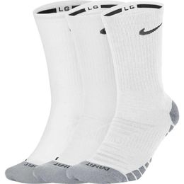 Nike Everyday Max Cushioned Training Crew Socks (3 Pairs) Bekleidung Unisex weiß