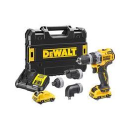 Dewalt Akku-Bohrschrauber DCD703L2T, 12Volt gelb/schwarz, 2x Li-Ion XR Akku 3Ah, 4 Wechselk&ouml;pfe