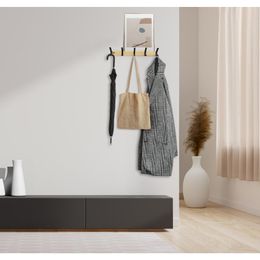 Home Deluxe Garderobenleiste inkl. Haken, Magnete und Bilderregal STRIPE 5x Haken - versch. Ausführungen