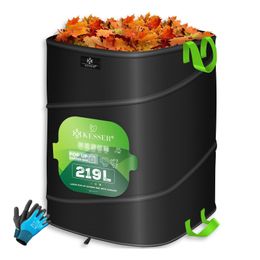 Kesser&reg; Pop-Up-Gartensack Laubsack Gartenabfallsack inkl. Handschuhe Selbststehend mit Griffen Stabil Robust & Faltbar Laubs&auml;cke Rasenschnitt Gartens&auml;cke f&uuml;r Gartenabf&auml;lle Gr&uuml;nschnitt