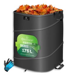 Kesser&reg; Pop-Up-Gartensack Laubsack Gartenabfallsack inkl. Handschuhe Selbststehend mit Griffen Stabil Robust & Faltbar Laubs&auml;cke Rasenschnitt Gartens&auml;cke f&uuml;r Gartenabf&auml;lle Gr&uuml;nschnitt