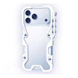 Wigento Für Apple iPhone 17 Pro Trigger Metallrahmen Hülle Trageband Silber