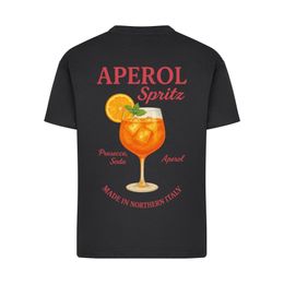 Merchcode Shirt 'Aperol Spritz' Damen Gr&ouml;&szlig;e XS orange / rot / schwarz