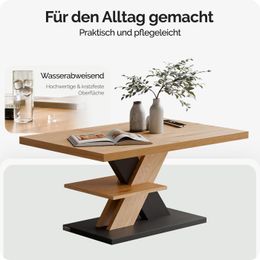 Casaria Couchtisch Detroit Holz/Grau 90x60x45cm