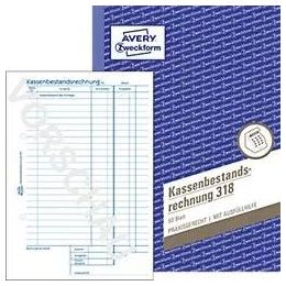 Avery Zweckform Kassenbuch 318 DIN A5 Perforiert N/A 50 Blatt