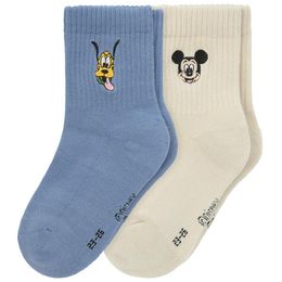 Topolino 2 Paar Micky Maus Socken mit Stickerei