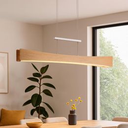 Elobra LED-H&auml;ngeleuchte Peru, eiche/nickel, L&auml;nge 116 cm