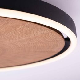 Elobra LED-Deckenleuchte Havana S, Holz/Metall, Ø 40 cm