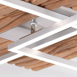 Elobra LED-Deckenleuchte Atacama L, eiche/Metall, Holz