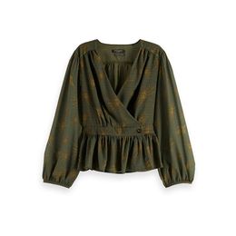 Scotch & Soda Scotch & Soda Bluse in Khaki - 58% | Gr&ouml;&szlig;e 38 | Damen-blusen