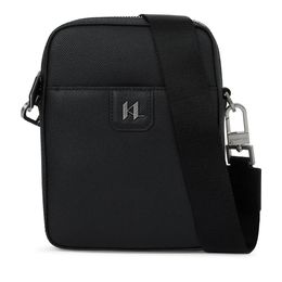 K by KARL LAGERFELD Karl Lagerfeld Crossbody Bags - K/Monogram Umh&auml;ngetasche aus Leder - Gr. unisize - in Schwarz - f&uuml;r Damen