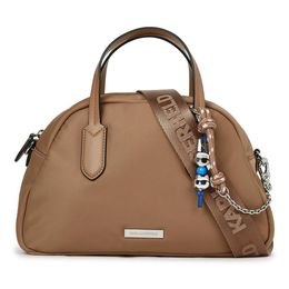 K by KARL LAGERFELD Karl Lagerfeld Crossbody Bags - Ikon Bowling Bag aus Nylon - Gr. unisize - in Braun - f&uuml;r Damen