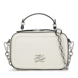K by KARL LAGERFELD Karl Lagerfeld Crossbody Bags - K/Autograph Ketten-Handtasche mit oberem Tragegrif - Gr. unisize - in Wei&szlig; - f&uuml;r Damen