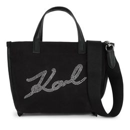 K by KARL LAGERFELD Karl Lagerfeld Shopper - K/Signature Mini-Shopper mit Strass - Gr. unisize - in Schwarz - f&uuml;r Damen