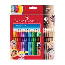 Faber-Castell Buntstifte "Colour Grip Skin Tones" - 18 + 6 Stück - 10% | Schulzubehoer