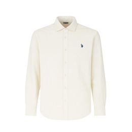 U.S. Polo Assn. Cordhemd - Regular fit - in Creme - 48% | Größe M | Herren-plussize