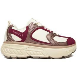 TWINSET Twin-Set Low-Top Sneaker - Sneakers Bordeaux - Gr. 38 (EU) - in Rot - f&uuml;r Damen