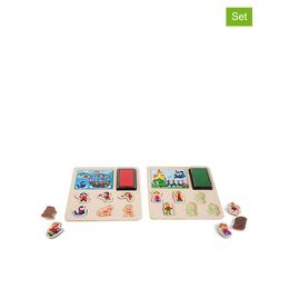 Small Foot 2er-Set: Stempel-Puzzle "Helden" - ab 2 Jahren - 33% | Gesellschaftsspiele