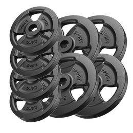 Tri-Grip Guss Hantelscheiben-Set Gewichte mit ø30/31 mm Bohrung Set 30 kg / 4 x 5 kg + 4 x 2,5 kg - Marbo Sport