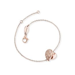 Engelsrufer Silberarmband »Little magic ARMBAND HERZFLÜGEL ROSÈ PLATED« mit Zirkonia (synth.) Silber-925-roségoldfarben + kristallweiß 19 cm...