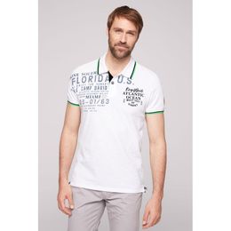 CAMP DAVID Herren CAMP DAVID Poloshirt mit stylischem Seitenschlitz wei&szlig; XXL