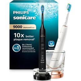 PHILIPS SONICARE Elektrische Zahnbürste »DiamondClean 9000 HX9914« 2 Stk. Aufsteckbürsten DiamondClean Premium Schallzahnbürste, Doppelpack inkl....