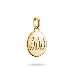 Thomas Sabo Charm-Einhänger »Charm Angel Number 666 vergoldet - Connect« mit Zirkonia (synth.) gelbgoldfarben-kristallweiß + kristallweiß Charm...