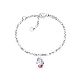 Herzengel Silberarmband »Einhorn« mit Emaille silberfarben-weiß-rosa-pink-lila-hellblau 15 cm Armband mit Unicorn Symbol - Little Stars für unsere...