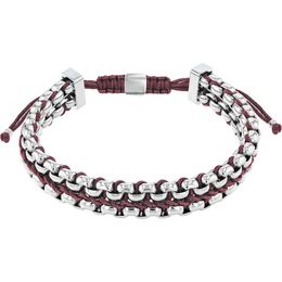 Calvin Klein Armband »Schmuck Edelstahl Armkette CK FUSED« edelstahlfarben-rot 195 cm CK Schmuck - Herrenarmschmuck