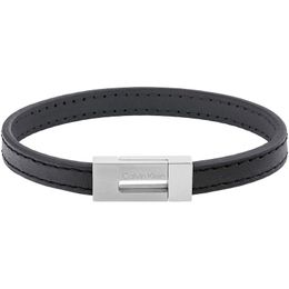Calvin Klein Lederarmband »CK EXPOSED« schwarz-edelstahlfarben 19,5 cm CK Schmuck - Herrenarmschmuck