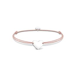 Thomas Sabo Armband »Little Secret Herz« silberfarben 20 Feines, handgeknüpftes und farbiges Textilarmband mit Herz-Anhänger