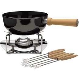 Silit Fonduetopf &raquo;&Oslash; 23 cm, 2, 7 l - praktisches Fondue-Set, ideal f. K&auml;se, Br&uuml;he o. Fett&laquo; Set, 1x Kasserolle, 1x Rechaud, 1x Brenner, 6x Gabeln mit...