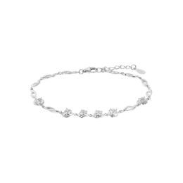 Amor Armband »Classiv Silver« mit Zirkonia (synth.) silberfarben-kristallweiß + kristallweiß Filigranes Armband für Damen von Amor