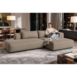 OTTO home Ecksofa &raquo;TIARRA Design-Sofa mit Ottomane recht/links bestellbar, Breite 287 cm&laquo; L-Form mit hochelastischer Schaum und Wellenunterfederung 
