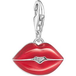 Thomas Sabo Charm-Einhänger »roter Kussmund« silberfarben-rot Charm-Anhänger roter Kussmund