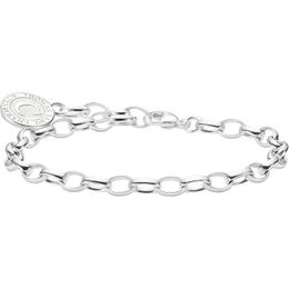 Thomas Sabo Charm-Armband »Schmuck Silber 925 Member Armkettchen Charmista Coin« silberfarben-weiß 19 Gliederarmband im Weitanker-Stil für beliebig...