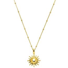 PURELEI Kette mit Anh&auml;nger &raquo;Schmuck Geschenk Sun Sonne&laquo; gelbgoldfarben Diese Kette erh&auml;lt durch ihren strahlenden Sonnen-Anh&auml;nger eine ganz...
